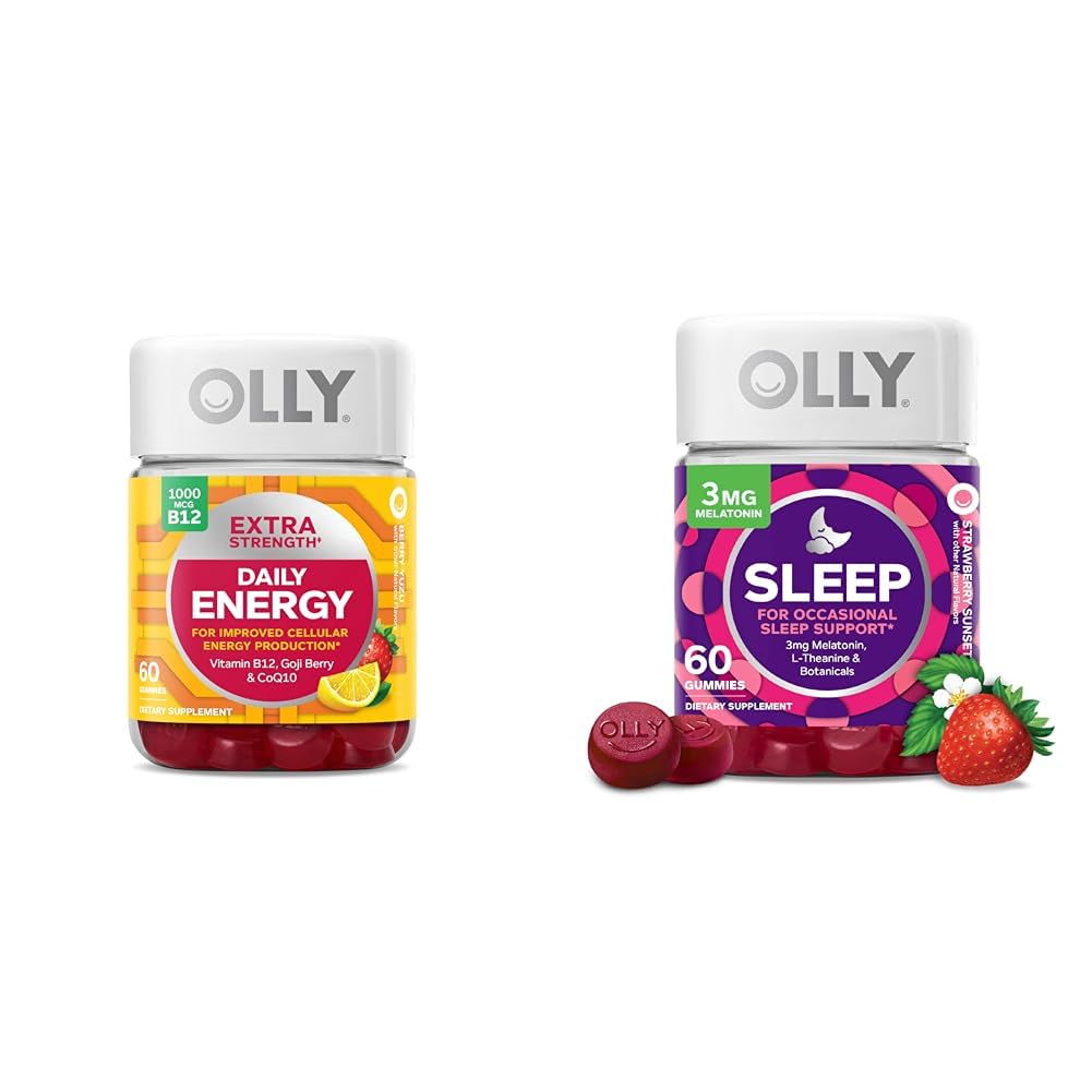 OLLY Gummies Vitamina B12 1000mcg Energía y Sueño Melatonina 3mg – VitaMex