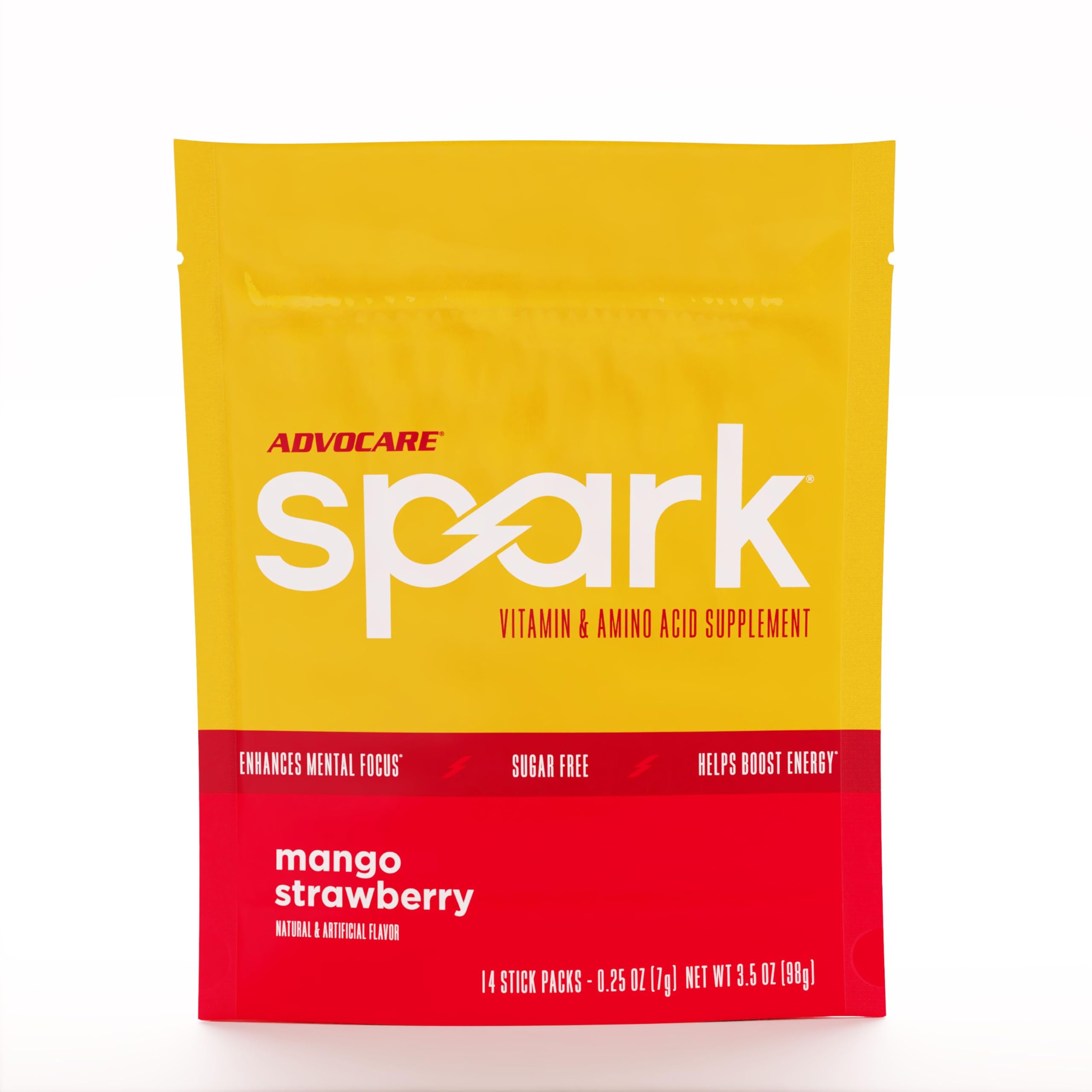 AdvoCare Spark polvo mango strawberry -14 sobres