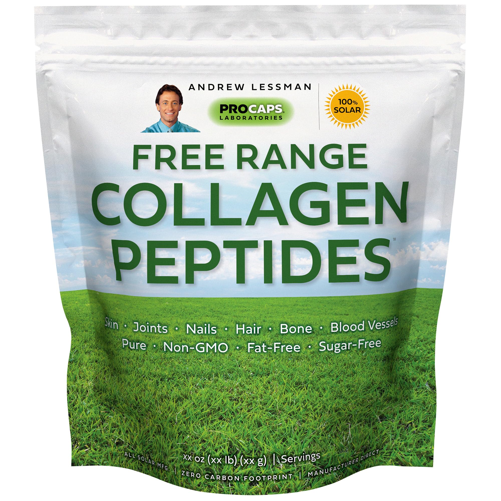 ANDREW LESSMAN Free Range Collagen Peptides Powder 120 porciones