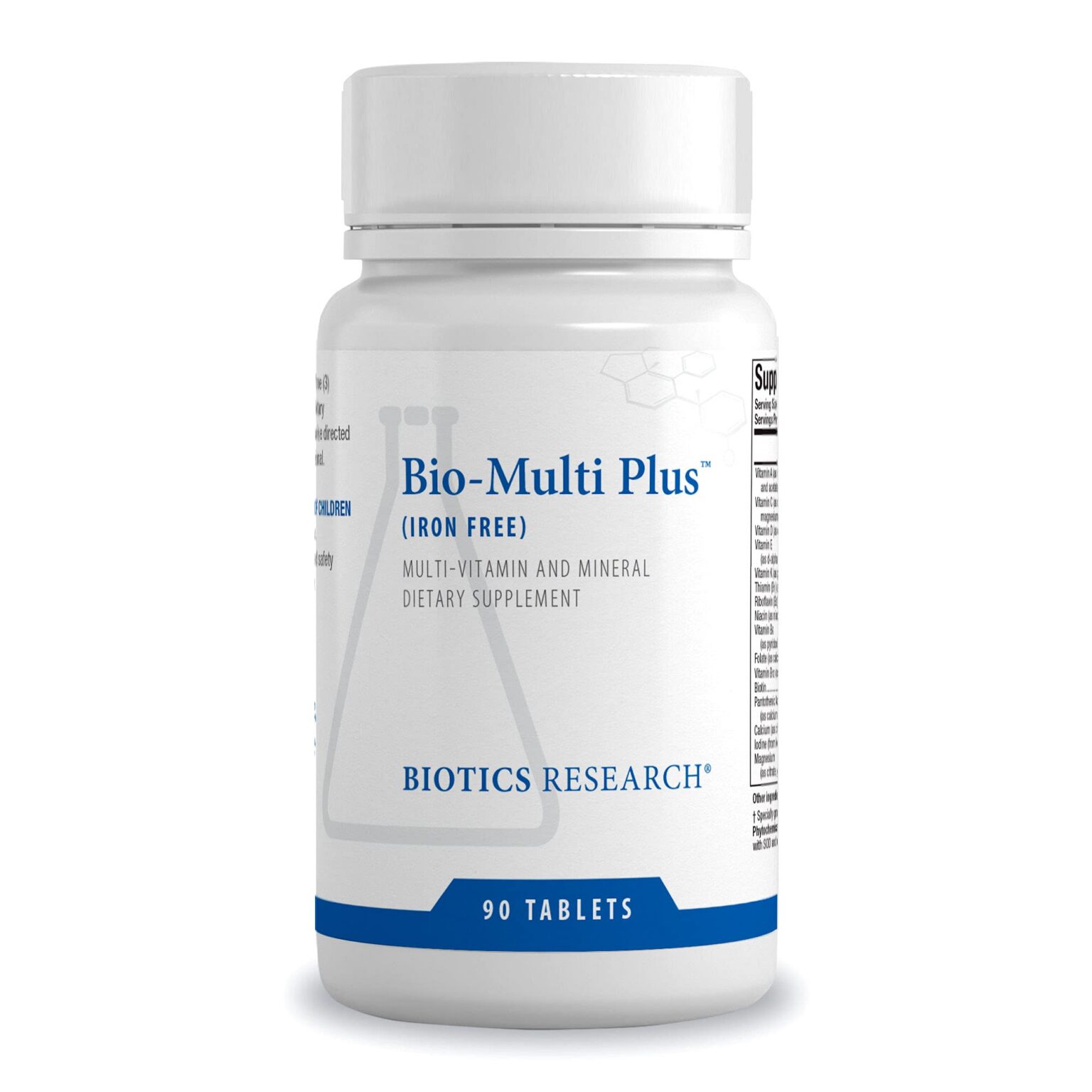 Multivitamínico Bio Multi Plus Sin Hierro | Biotics Research 90 Tabletas