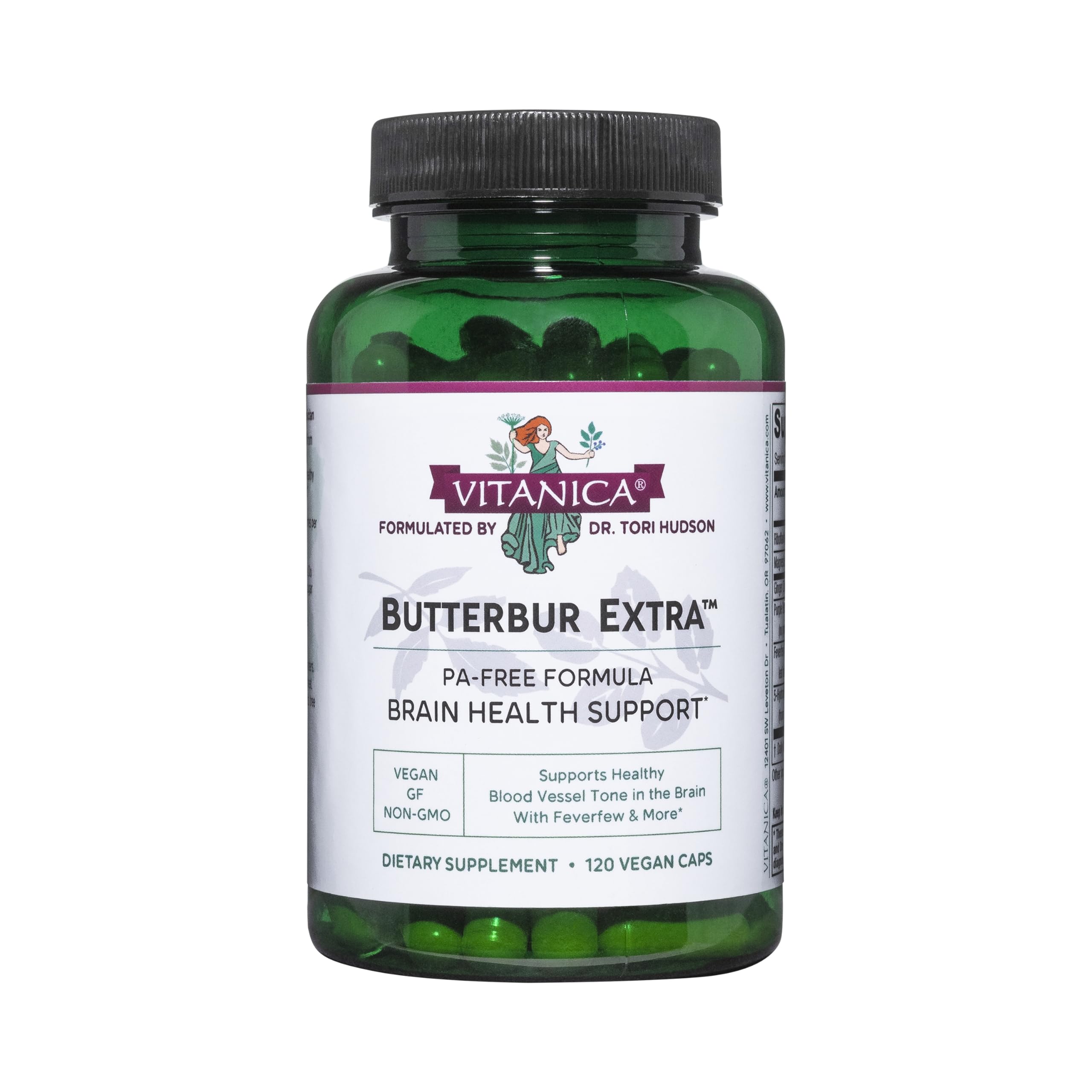 Vitanica Butterbur Extra cápsulas veganas soporte cerebral 120ud