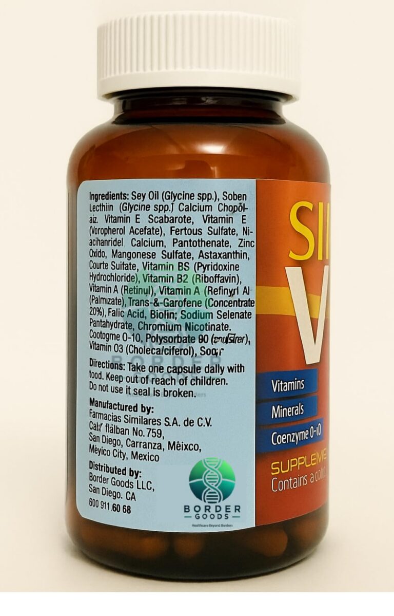 Multivitamínico Simi VF con CoQ10 - 100 cápsulas | Farmacias Similares