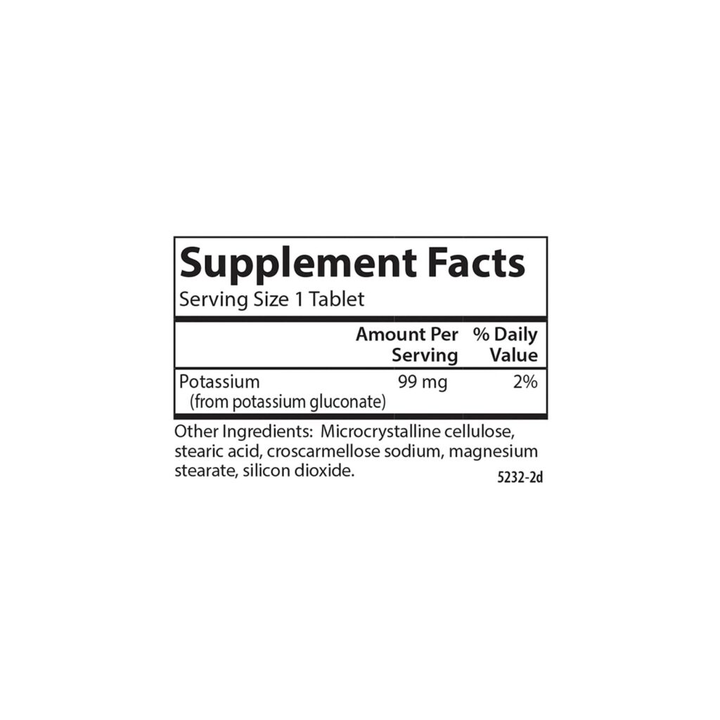 Carlson Potasio 99 mg 250 tabletas suplemento adultos