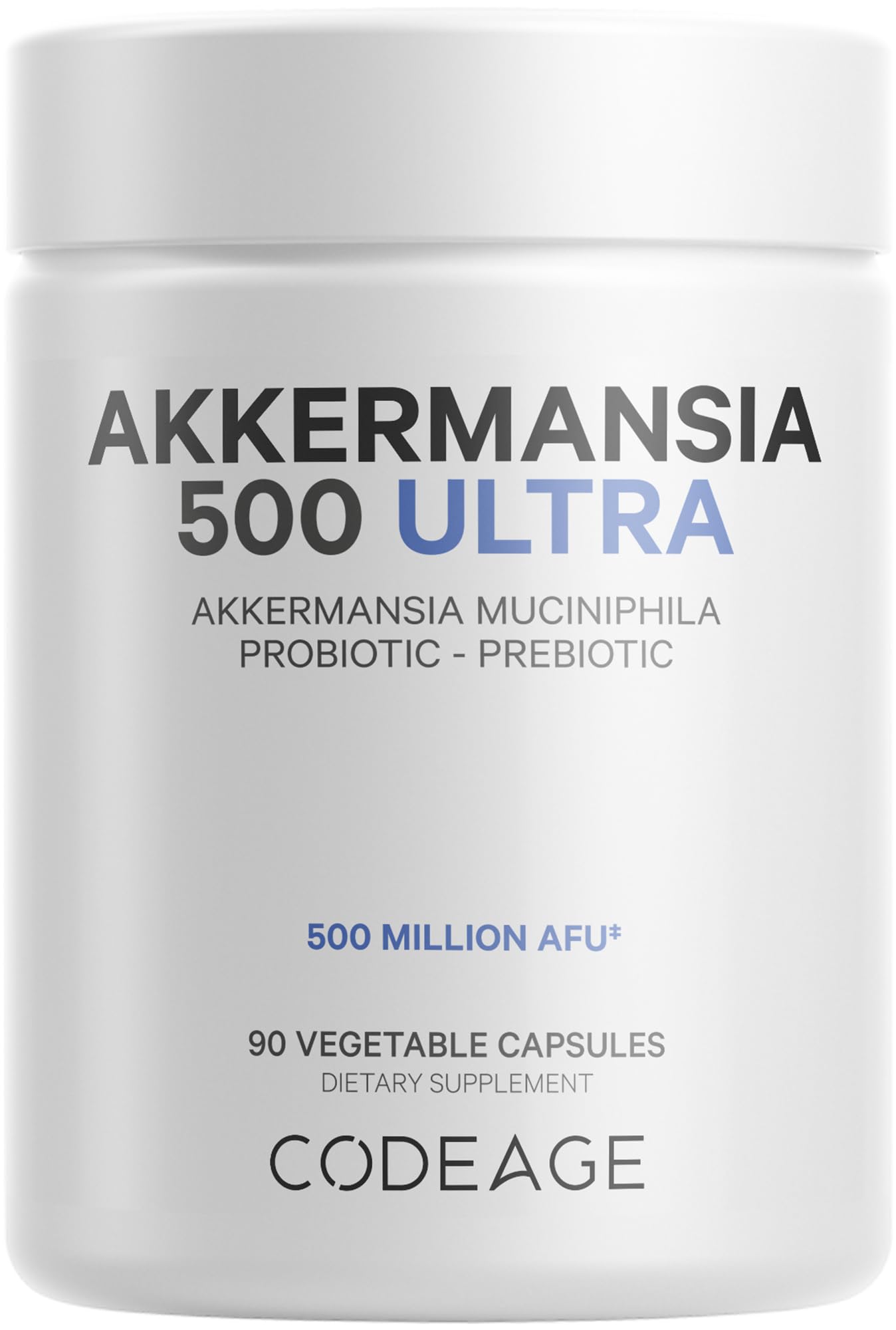 Codeage Akkermansia Muciniphila Probiótico Ultra 500M AFUs | 90 Cápsulas