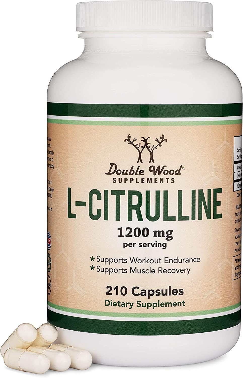 Double Wood L-Citrulline 1200 mg 210 cápsulas