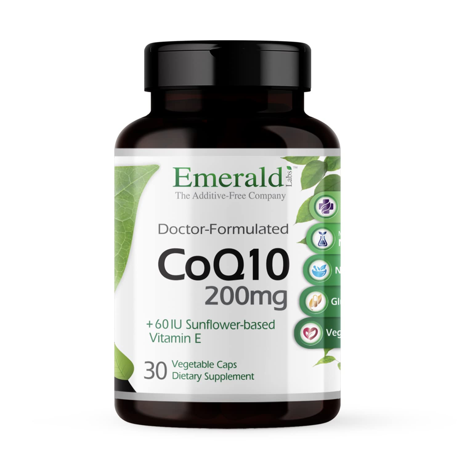 Emerald Labs CoQ10 200 mg con vitamina E - 30 cápsulas