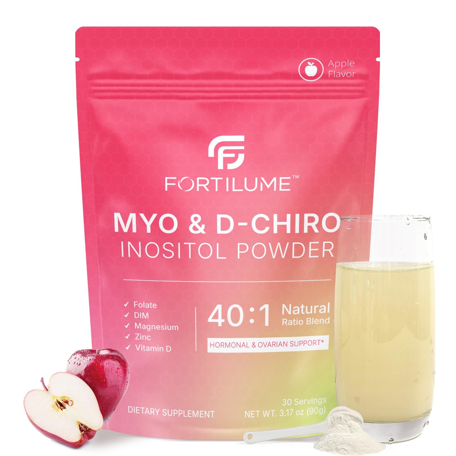 inositol polvo 40:1 sabor manzana 30 porciones zinc