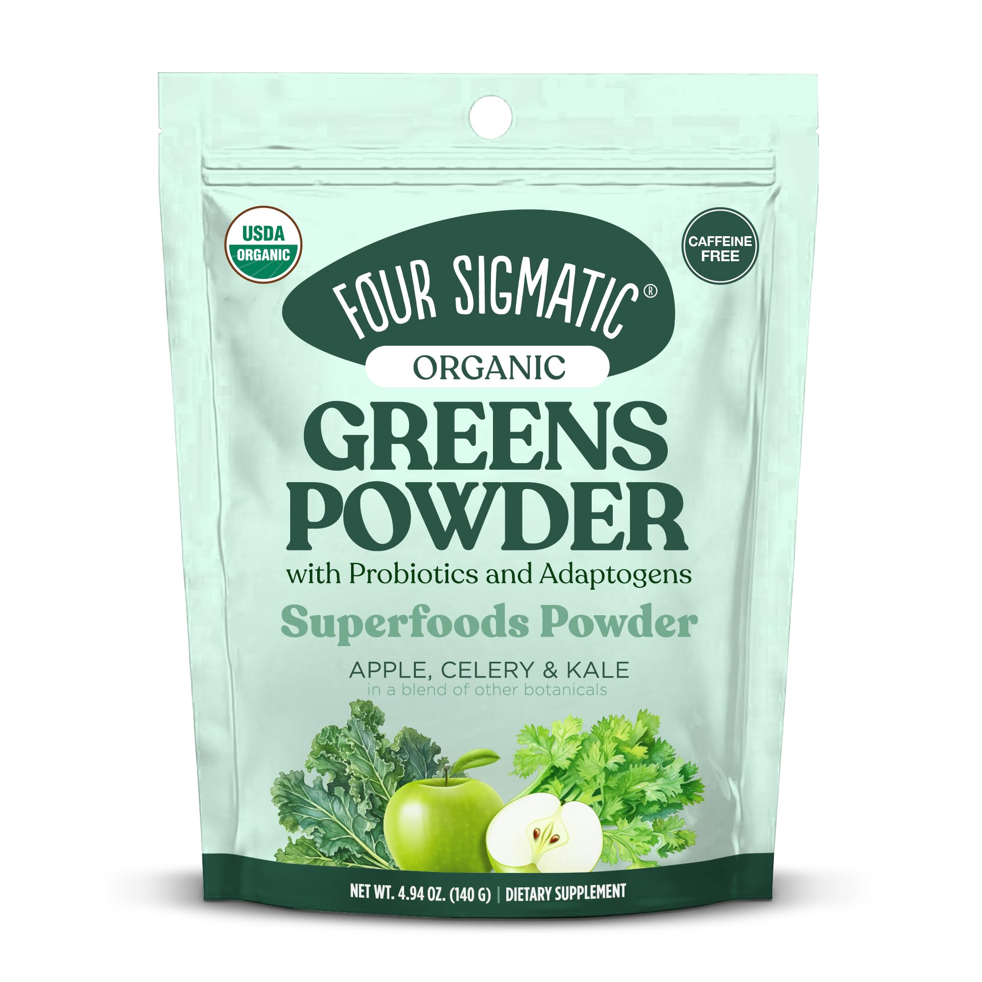 Four Sigmatic Greens polvo orgánico superalimento con probióticos y ...