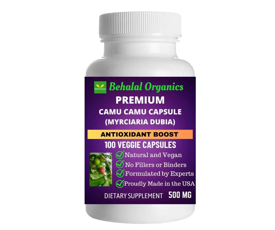 Behalal Organics Cápsulas de Camu Camu Liberación Rápida Vitamina C