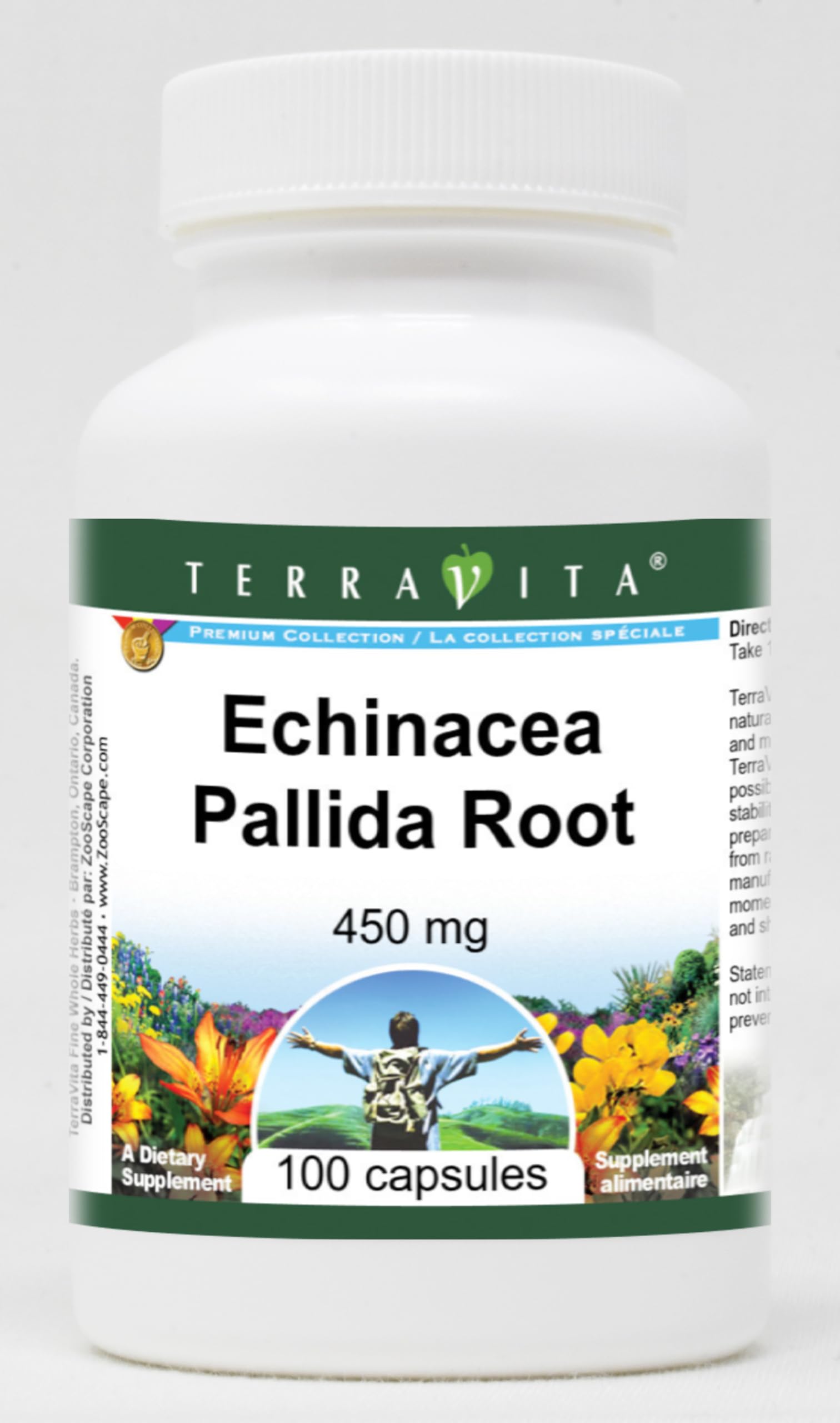 Cápsulas de raíz de Echinacea Pallida 450 mg 100 unidades TerraVita