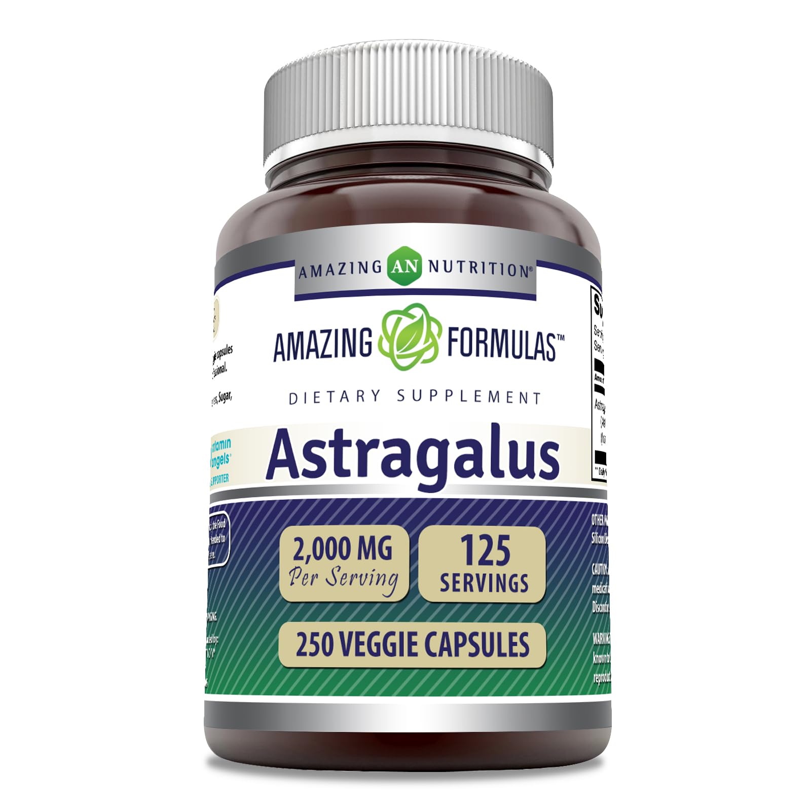 Astrágalo 2000 mg | Suplemento en Cápsulas No GMO Sin Gluten 250 Uds