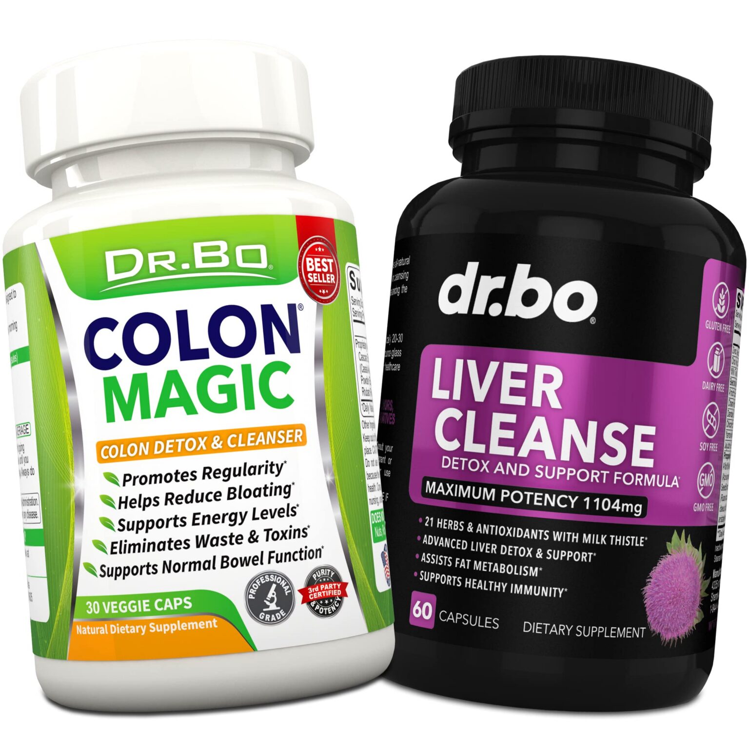 Suplemento limpieza colon e hígado Dr. Bo Capsulas naturales ...