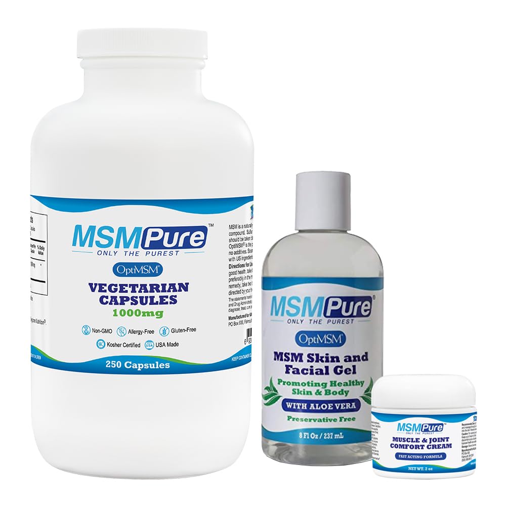 kala health msm bundle cápsulas 250 crema 2oz gel 8oz
