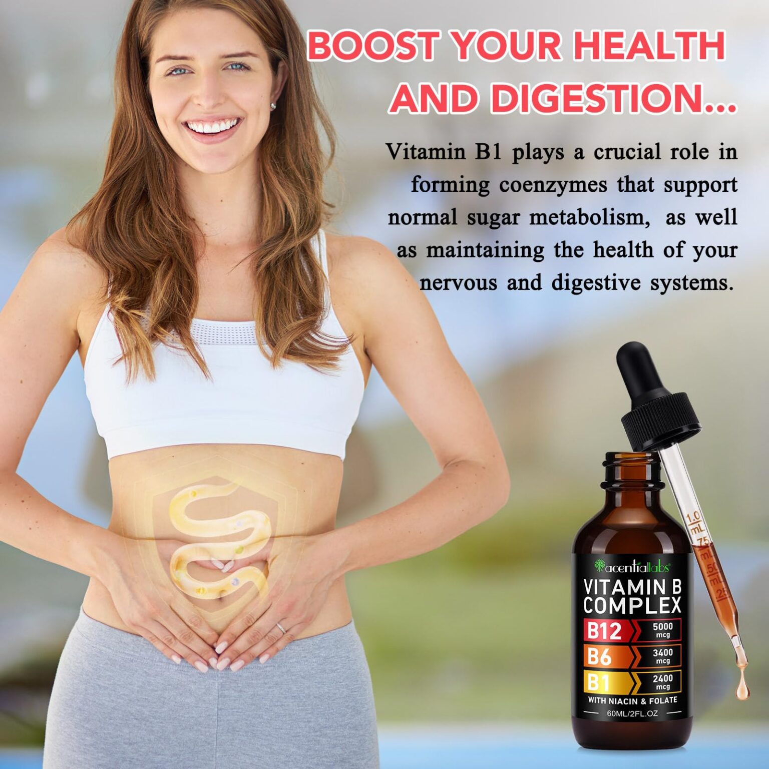 Frovetani orgánico Vitamin B Complex líquido 60 gotas