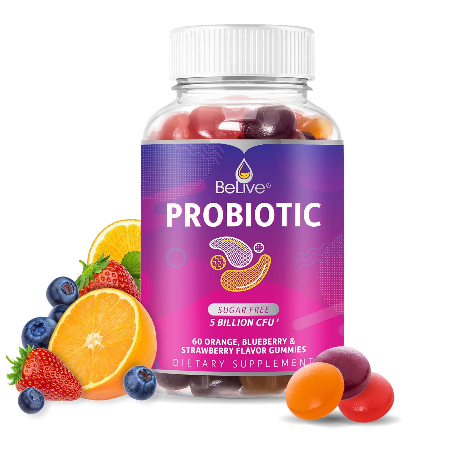 Gomitas probióticas BeLive para salud digestiva y apoyo inmunológico