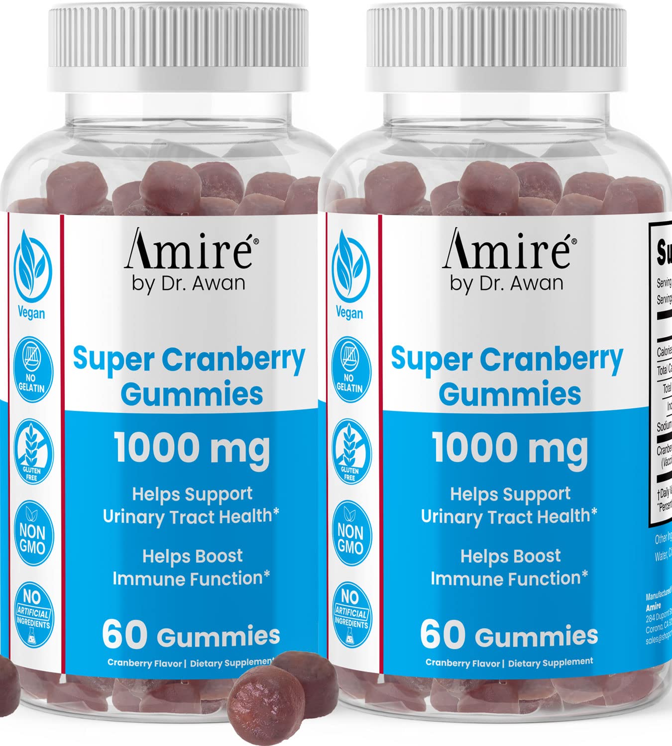 Gomitas Super Arándano Amire 1000mg para Salud Urinaria - 120 Cont