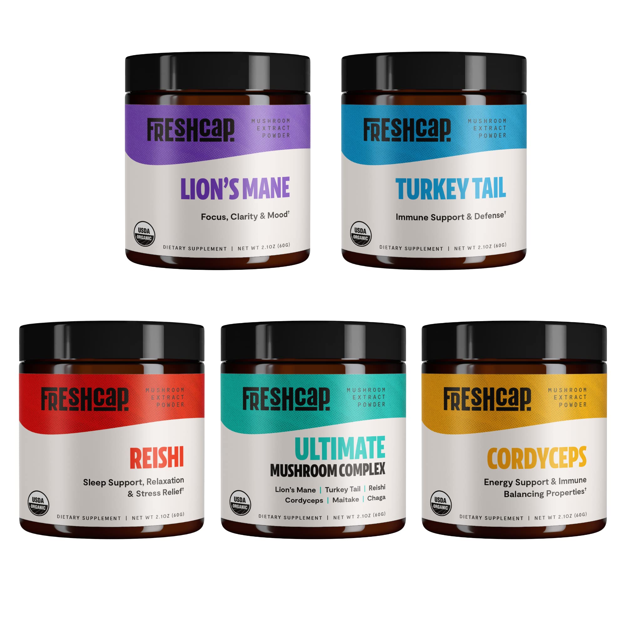 Kit de Inicio de Hongos FreshCap - Cordyceps, Melena de León y Más | 60 ...
