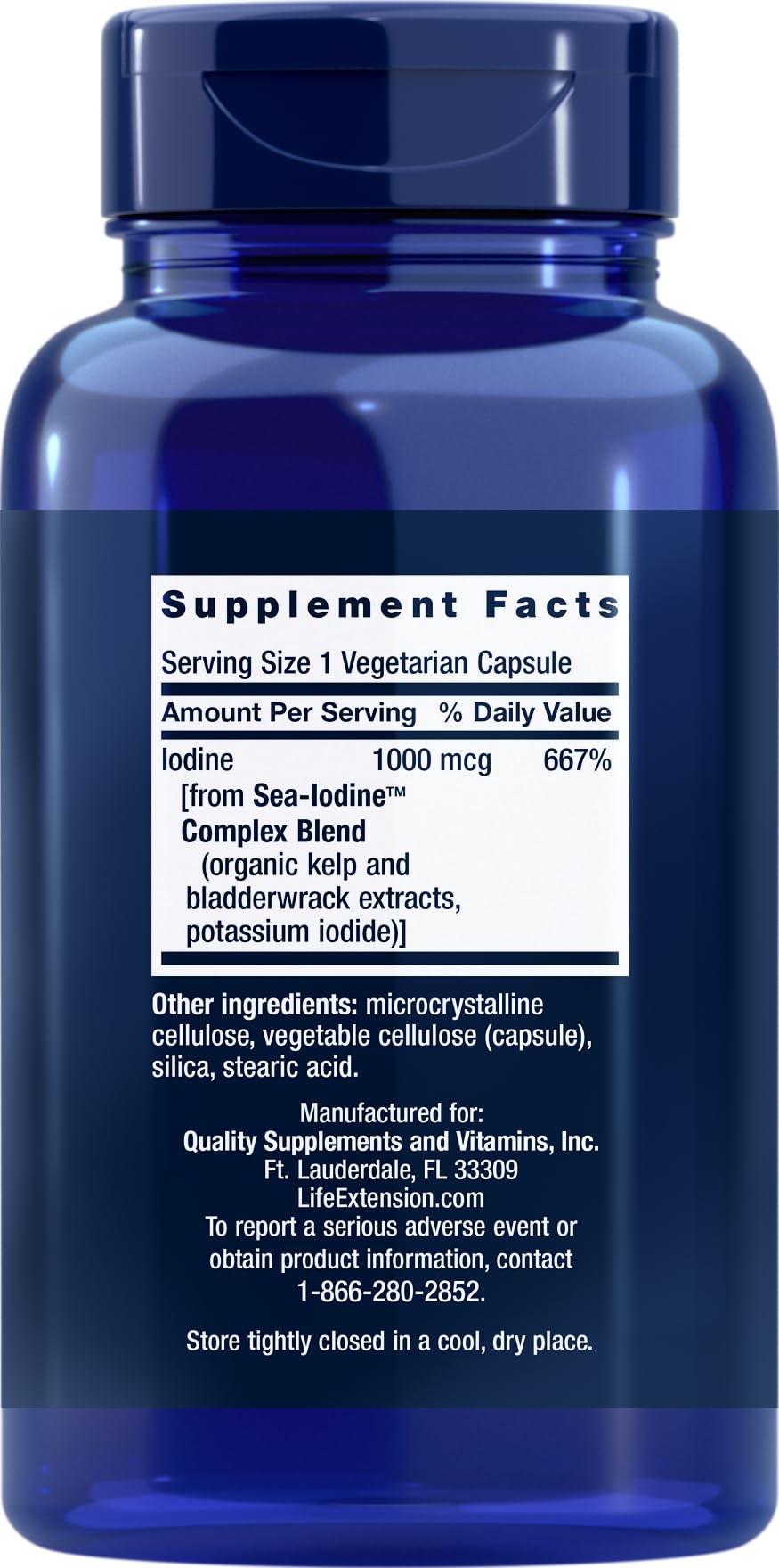 Sea-Iodine Life Extension 1000 mcg | 150 cápsulas vegetarias