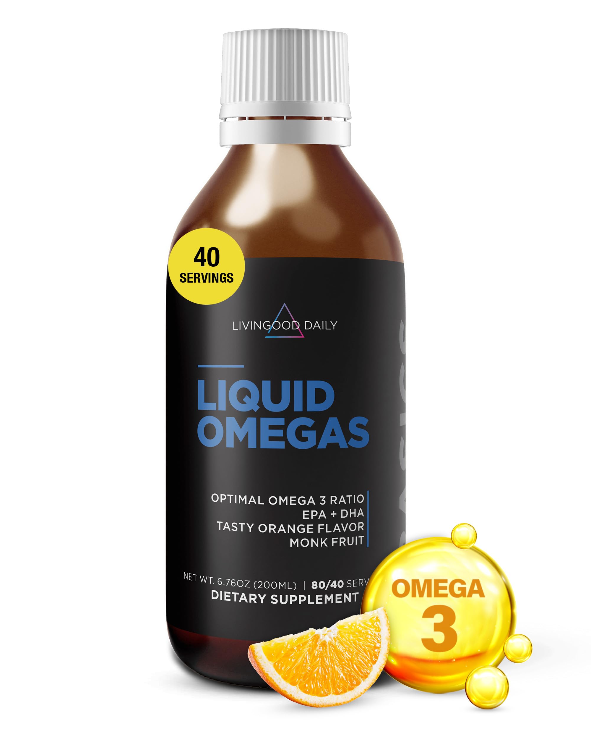 Livingood Daily Omega-3 líquido 200 ml sabor naranja