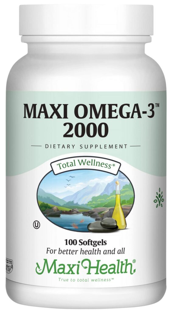Maxi Health Omega 3 2000 mg 100 cápsulas blandas Kosher