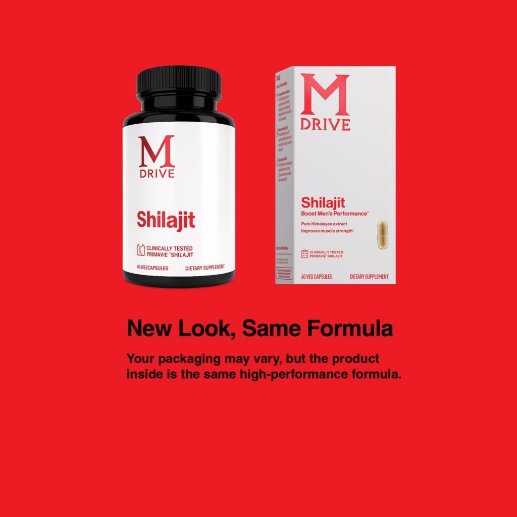 Mdrive Shilajit para Hombres | 60 Cápsulas para Energía y Vitalidad
