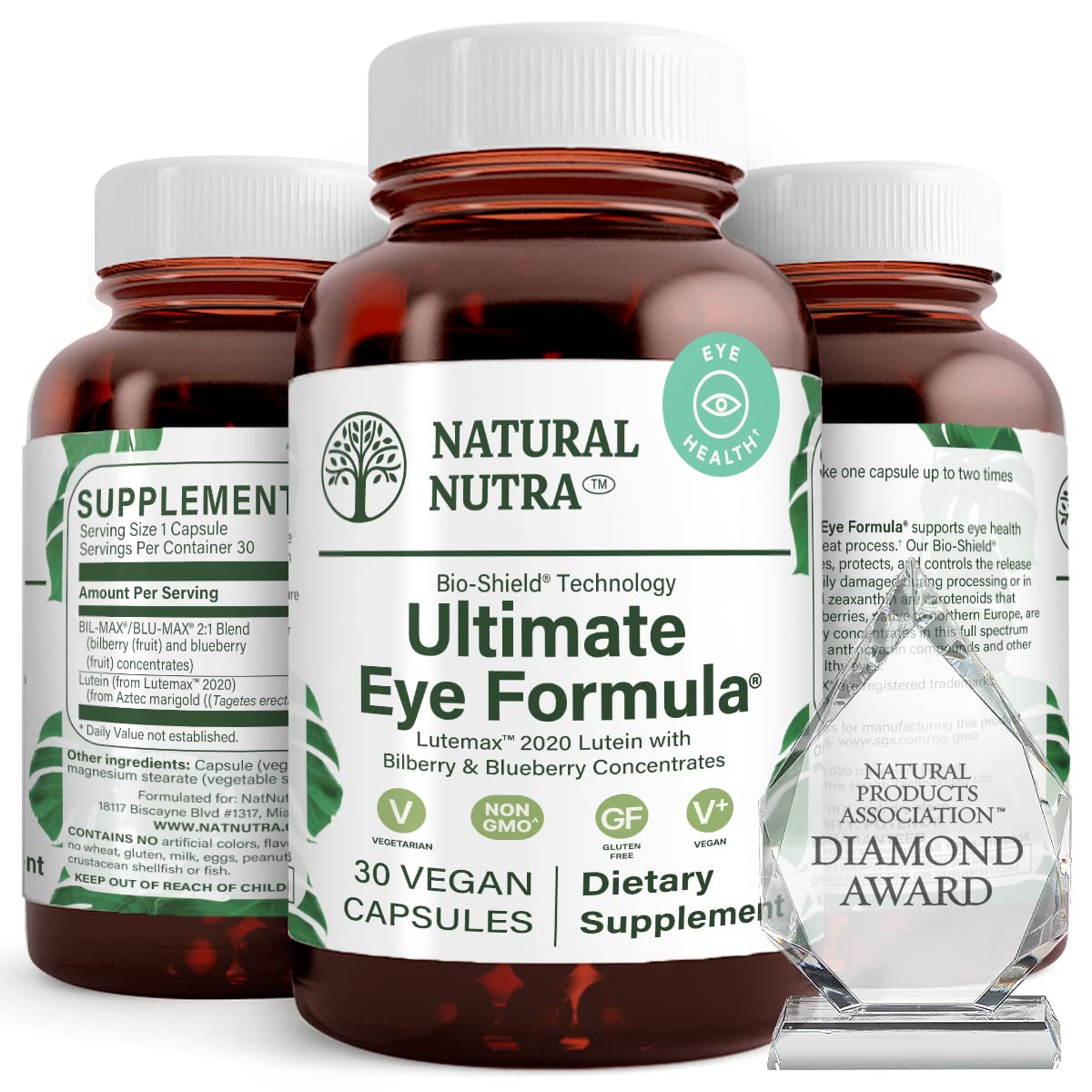 Vitaminas para salud ocular Ultimate Eye Health Natural Nutra | 30 cápsulas