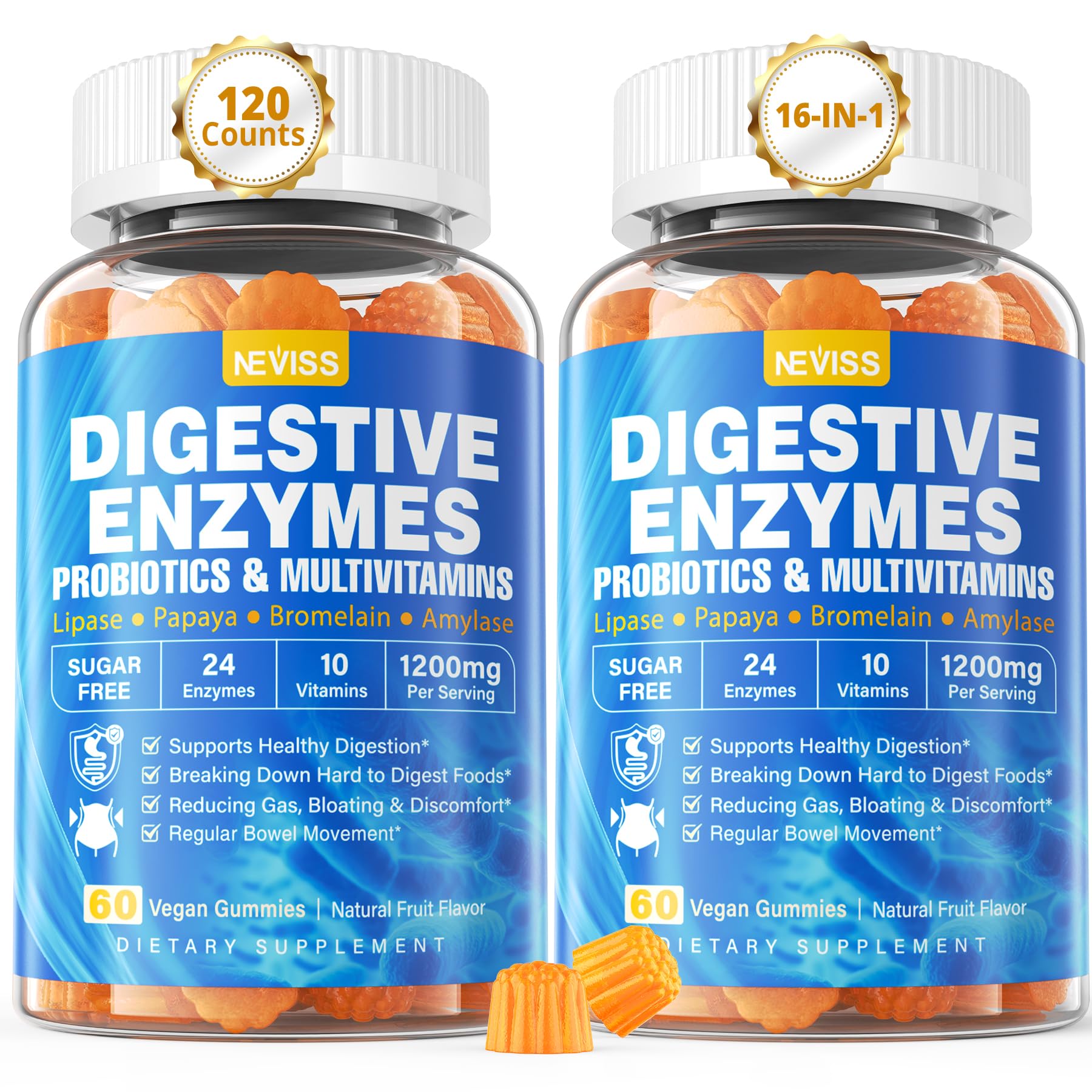 Neviss enzimas digestivas con probioticos 60 pack 2