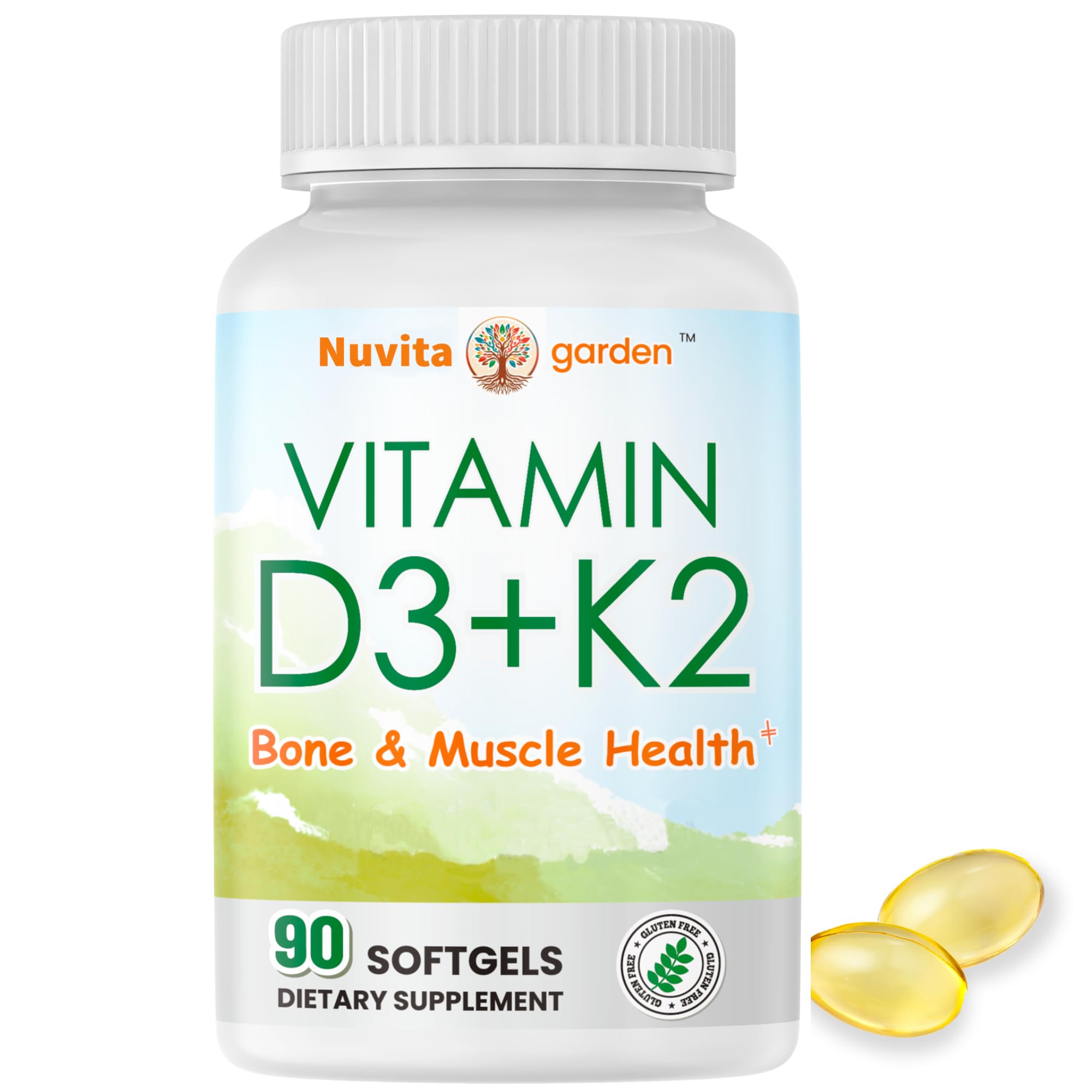 NoMiLu Vitamina D3 10000 UI + K2 200 mcg - 90 softgels