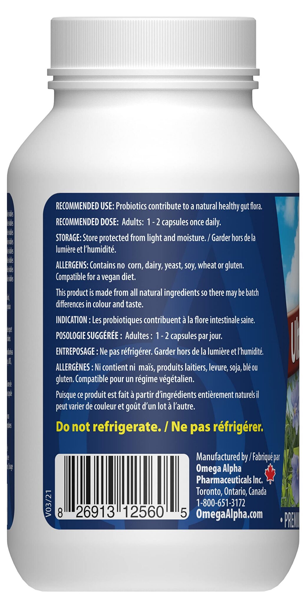 Omega Alpha Ultra Probiotic Plus 60 Cápsulas | Apoyo Digestivo