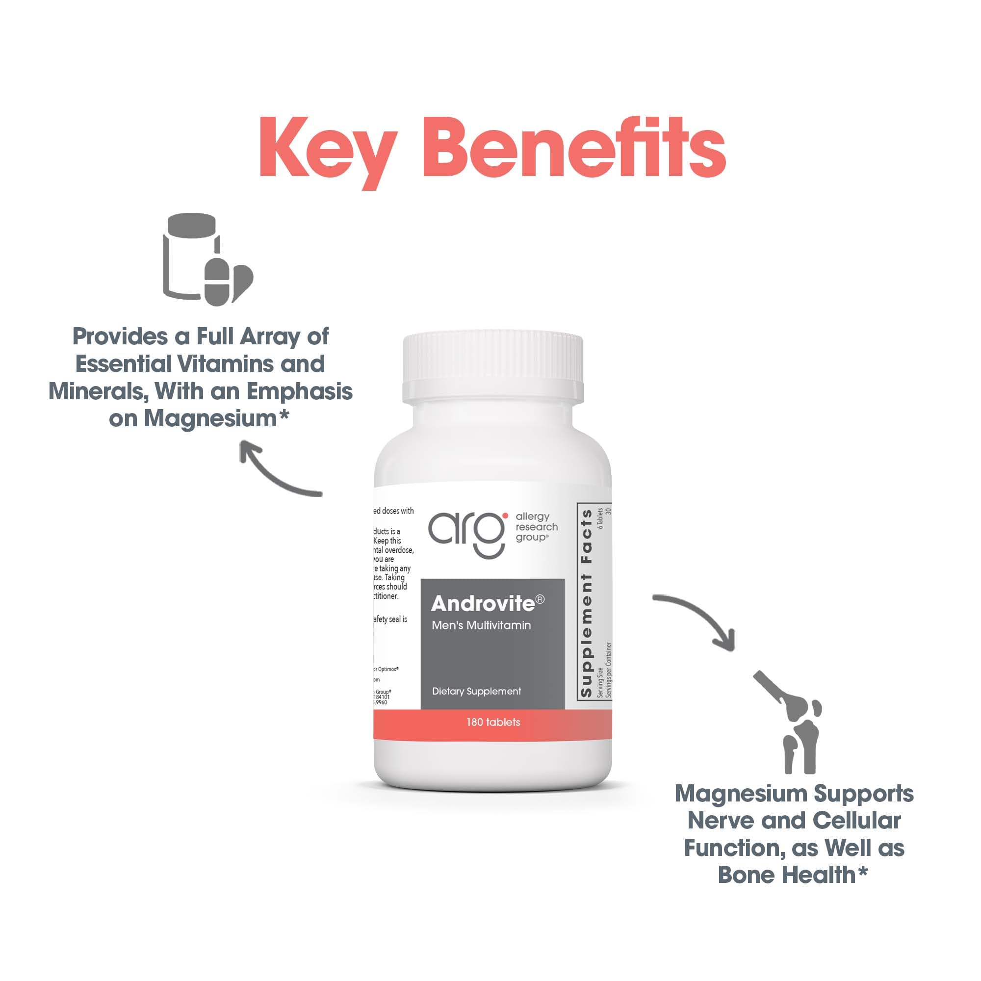 Optimox Androvite Hombres Magnesio 500 mg 180 tabletas