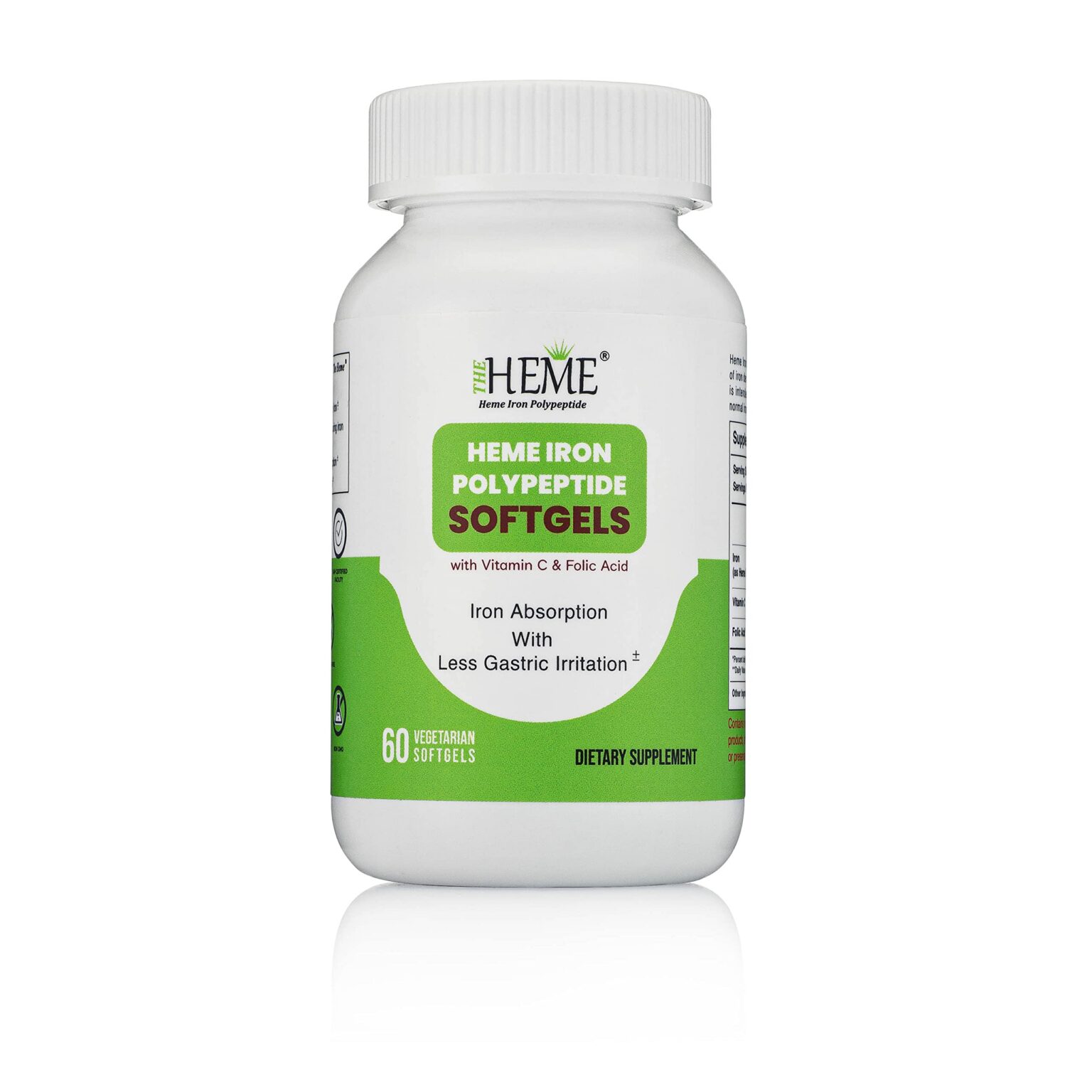 Pharmvista Heme Iron Polypeptide Softgels - 60 cápsulas