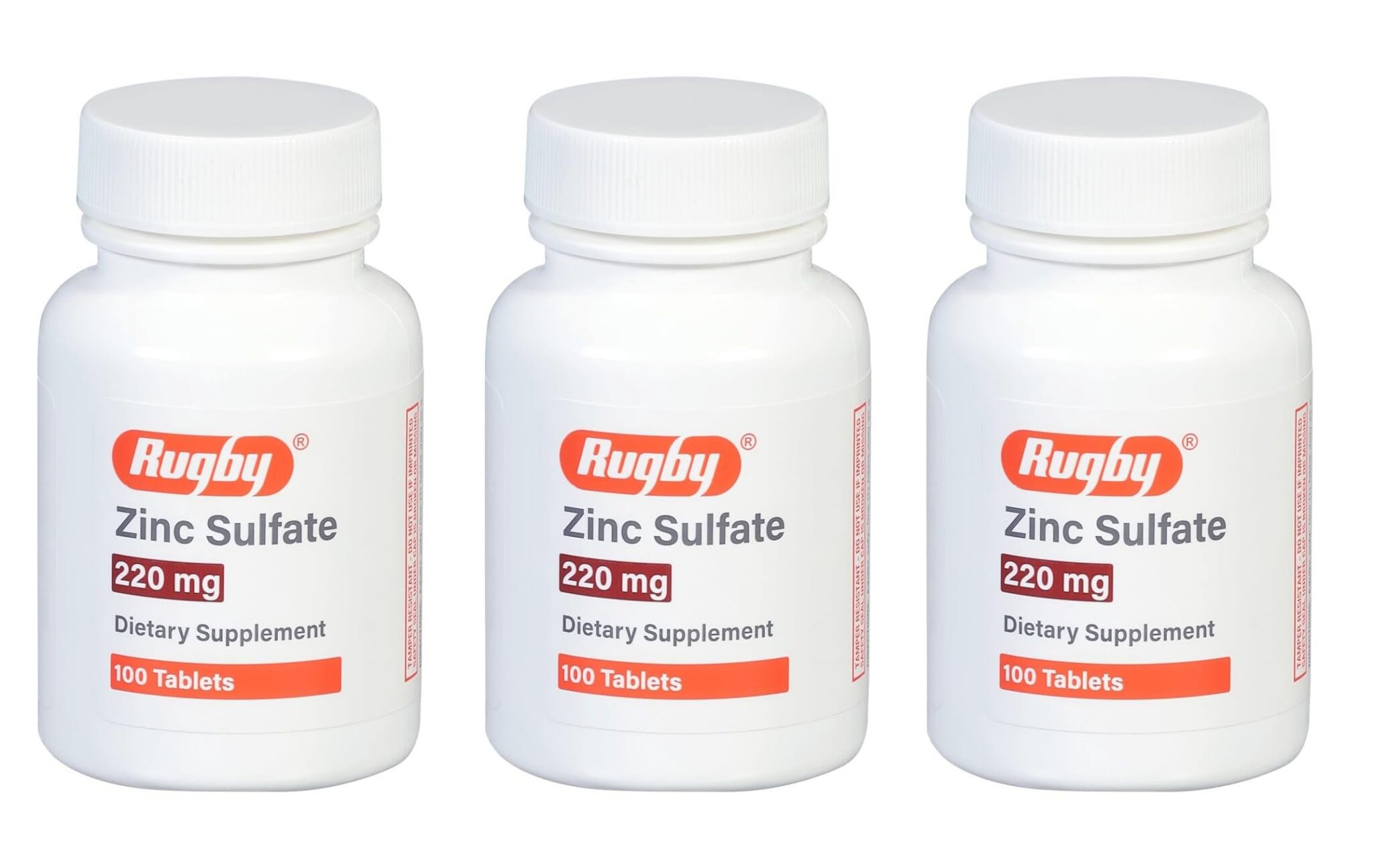 Rugby tabletas sulfato de zinc 220 mg 3 paquetes sin gluten