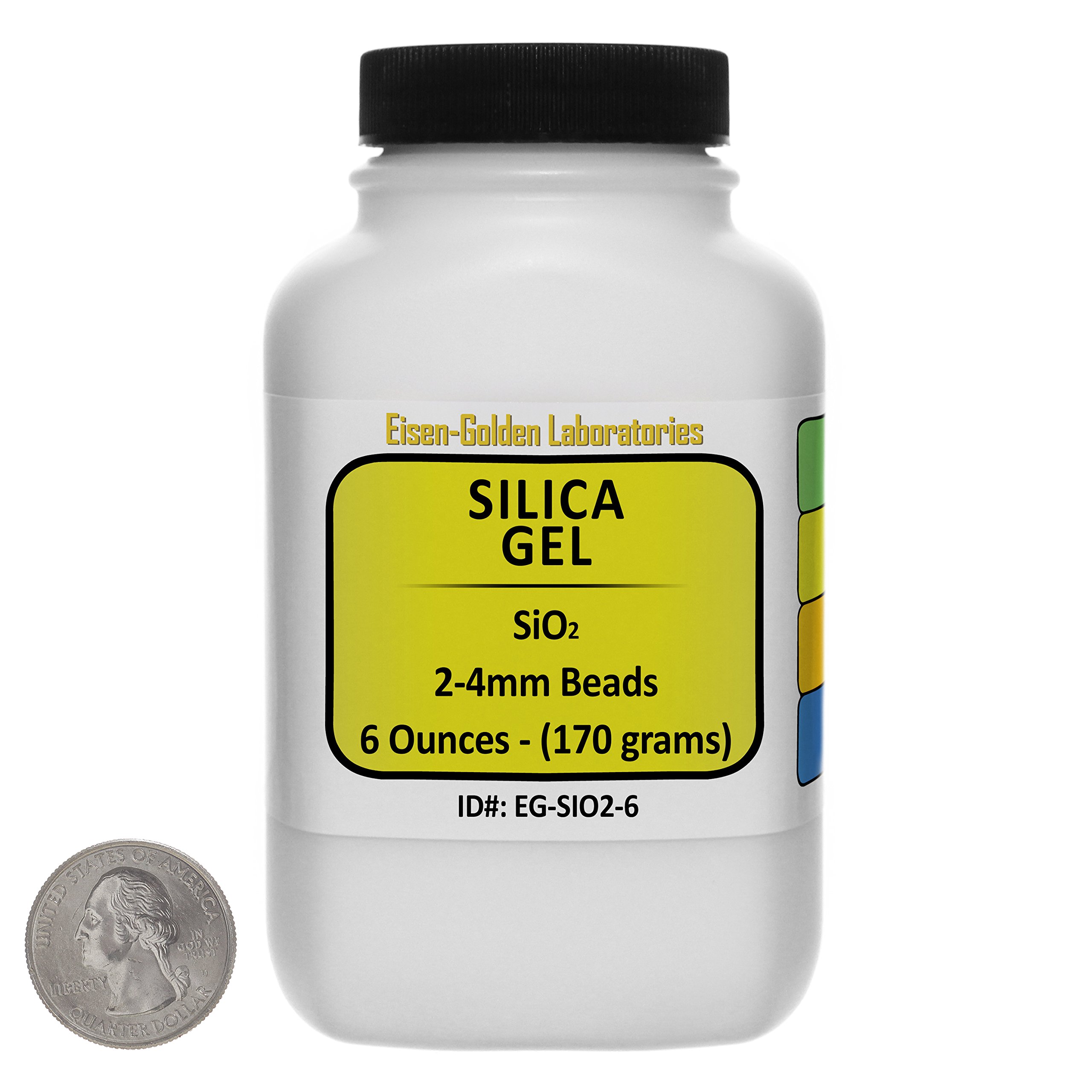 Silica Gel [SiO2] ACS grado perlas 6 oz frasco ahorrador