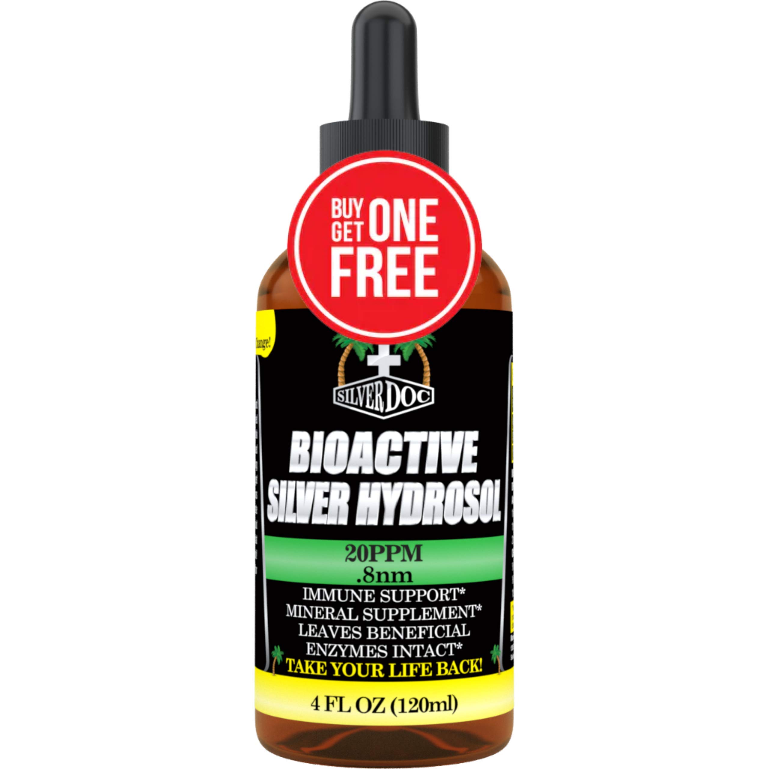 Gotas plata coloidal Silver Doc hidrosol cuentagotas 2–4 oz