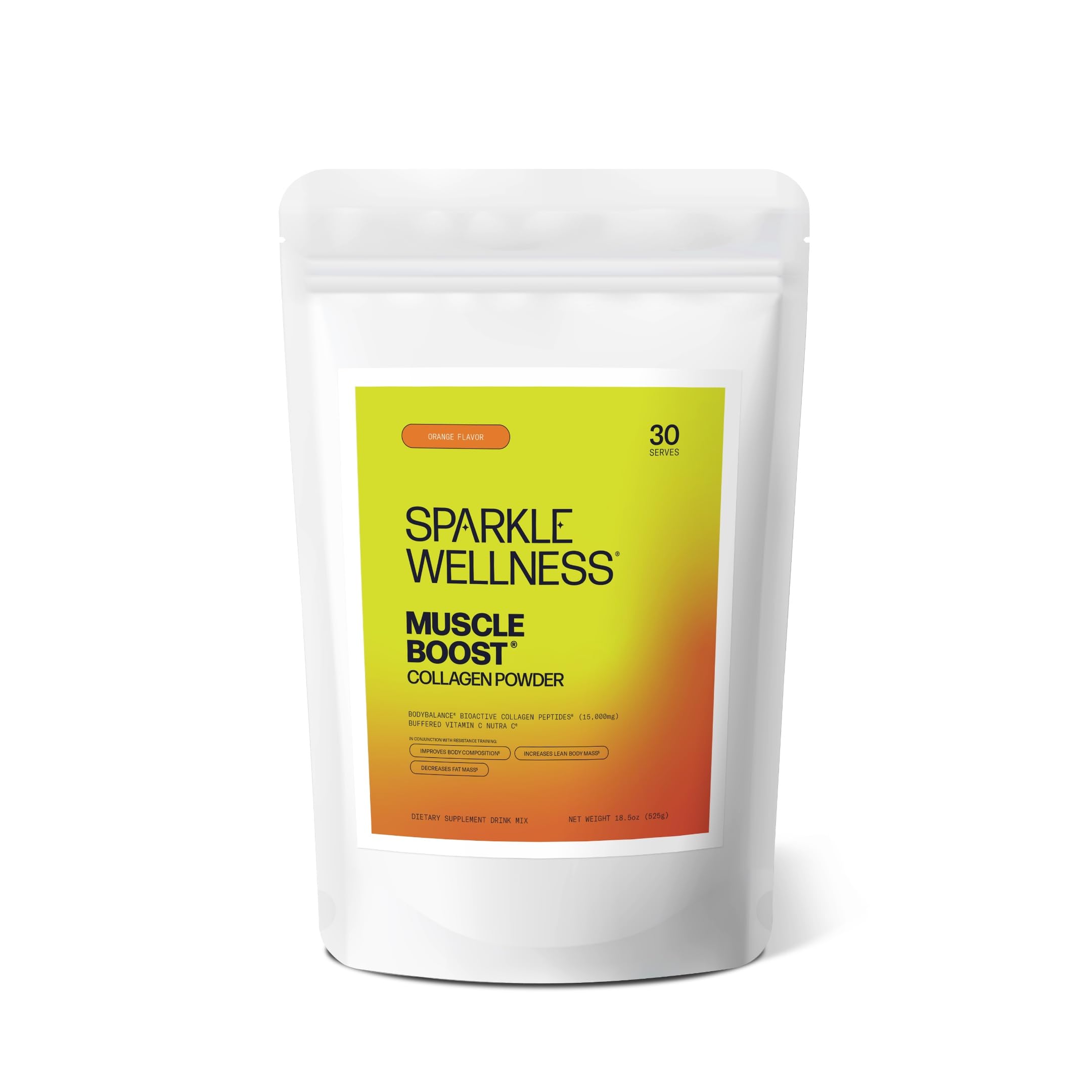 Sparkle Muscle Boost Naranja 30 Porciones Colágeno BODYBALANCE