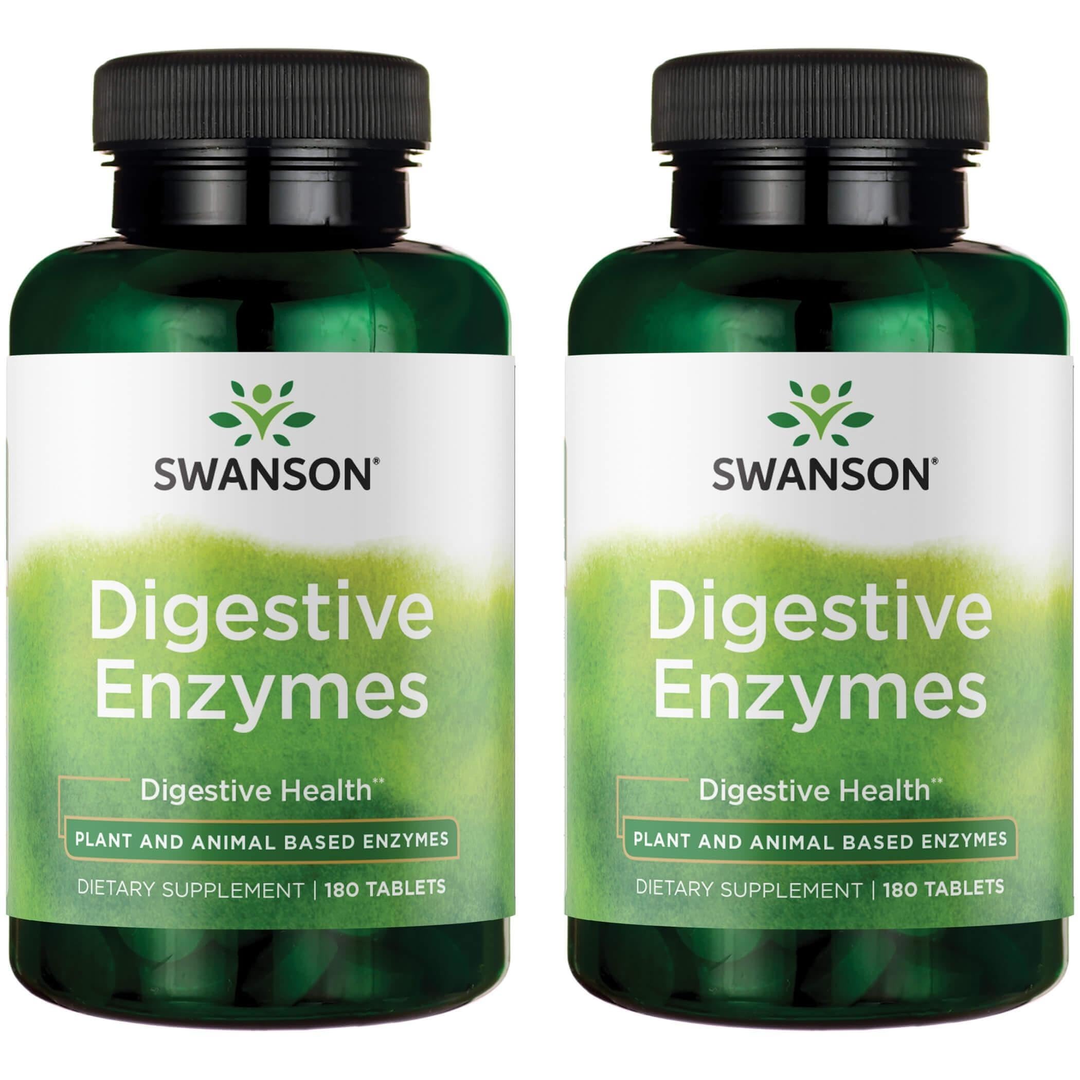 Swanson Enzimas Digestivas 180 Tabletas 2 Paquetes