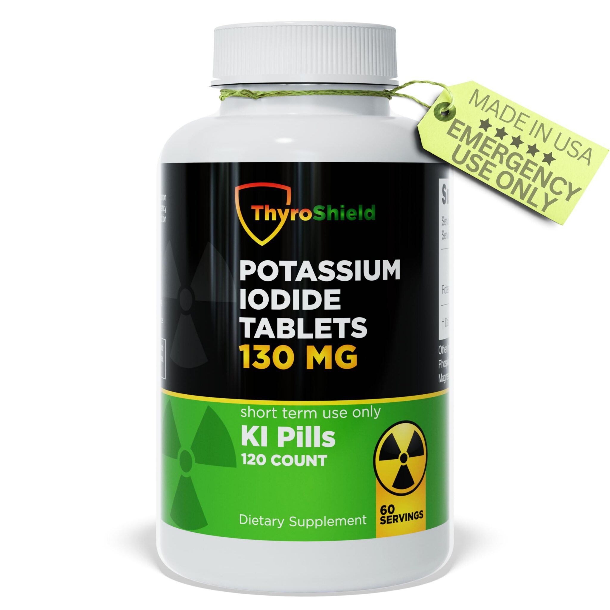 yoduro de potassium? 130 mg 120 tabletas ThyroShield