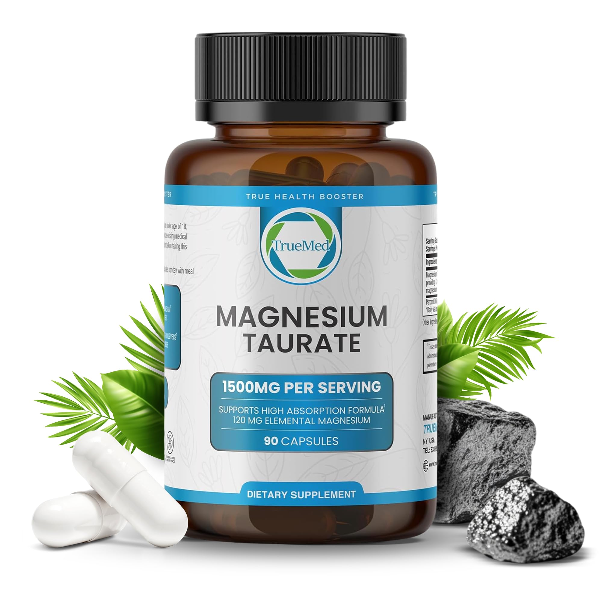 TRUEMED Taurato de Magnesio 1500 mg 90 cápsulas biodisponible