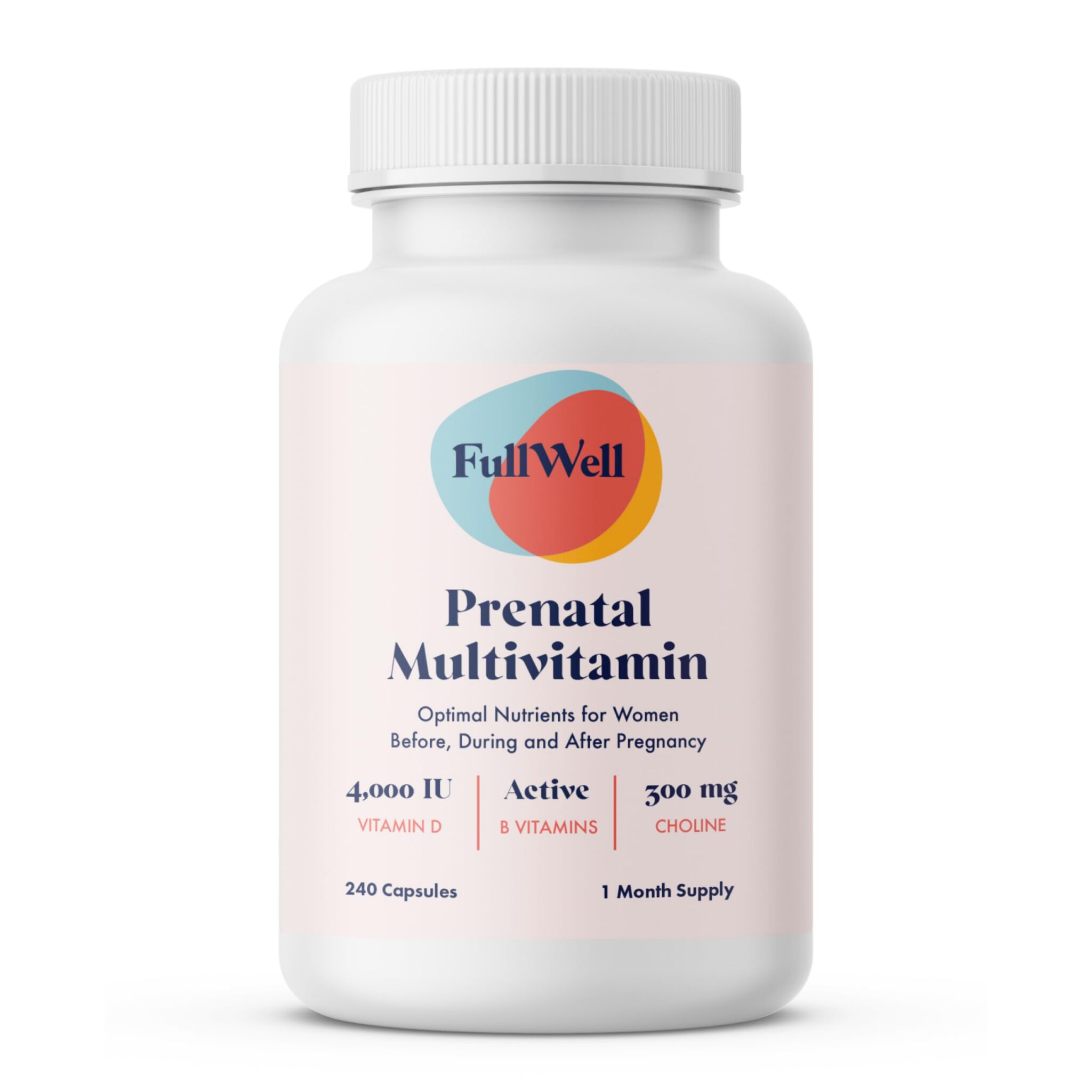 FullWell vitaminas prenatales 240 tabletas | Desarrollo fetal y crecimiento