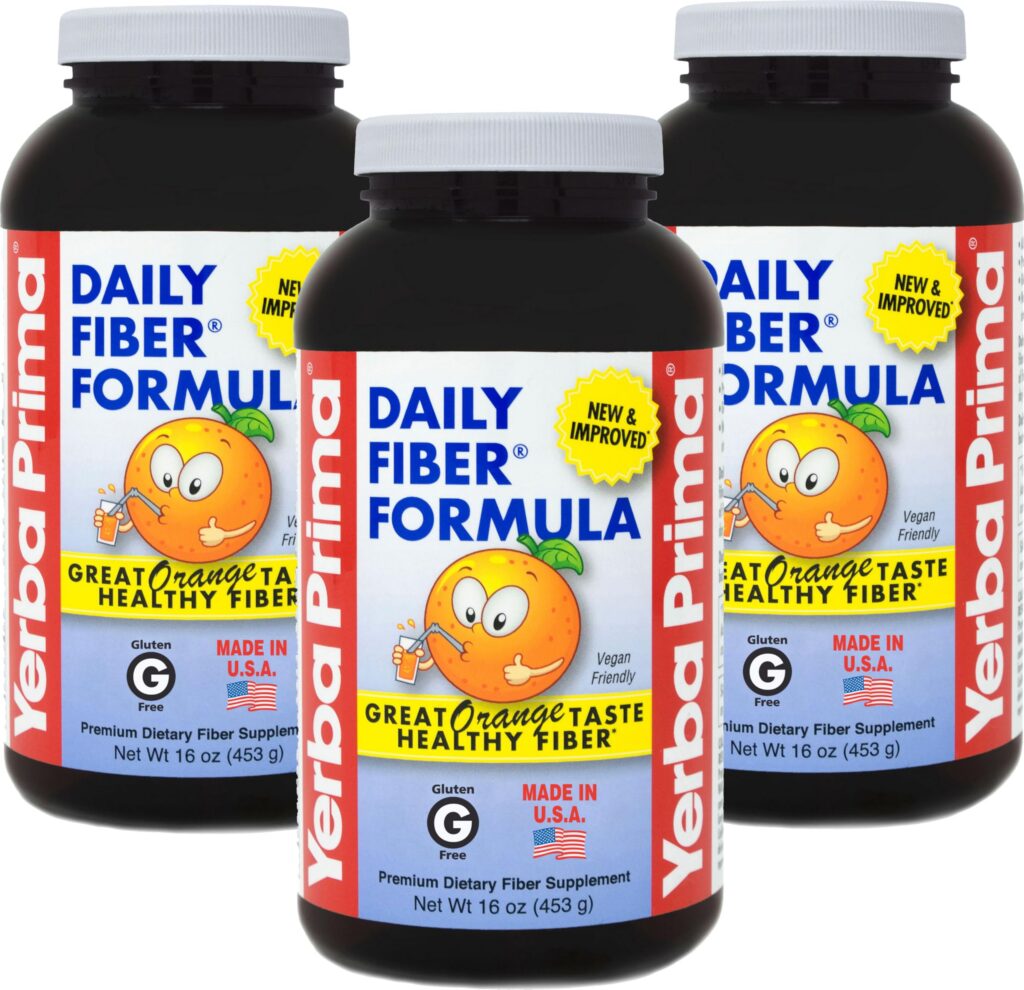 Yerba Prima Fórmula Diaria de Fibra Polvo Sabor Naranja 16oz x3